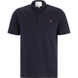 Nowadays Polo-Shirt, Baumwolle, Stehkragen, für Herren, blau, S