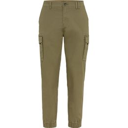 Manguun Cargo-Hose, Tapered-Fit, uni, für Herren, grün, 34/34