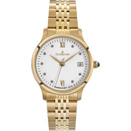 Dugena Damen Armbanduhr, Edelstahl, gold, 99