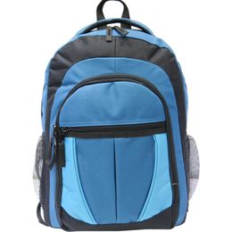 Globetrotter Rucksack "Basic", Polyester, sportlich, Reißverschlussfächer, blau