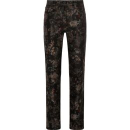 Zerres Jeans, floral, 5-Pockets, für Damen, schwarz, 44
