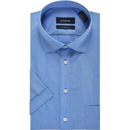 DUNMORE Businesshemd, Kurzarm, Modern-Fit, für Herren, blau, 42