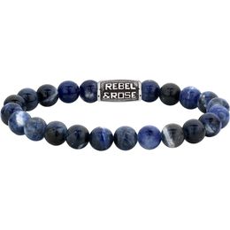 Rebel & Rose REBEL & ROSE® Armband, Edelstahl, blau, L