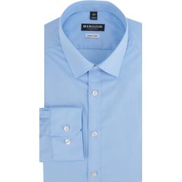 Manguun collection Businesshemd, Super Slim Fit, Kent-Kragen, für Herren, blau, 38
