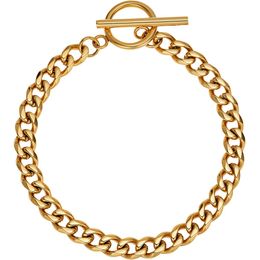 NOELANI Damen Armband "Chunky Chain", Edelstahl, gold