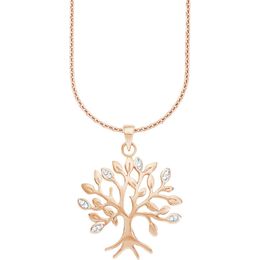 Amor Damen Kette mit Anhänger "Lebensbaum", 925er Silber, roségold