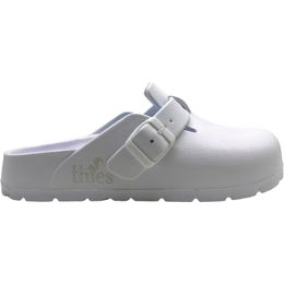 THIES® Clogs, Tieffußbett, wasserabweisend, für Damen, weiß, 38