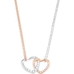 Amor Damen Kette mit Anhänger Herz, 925er Silber, silber