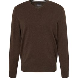 GALERIA Seide-Cashmere Pullover, V-Ausschnitt, für Herren, braun, L