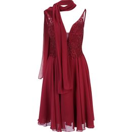 MASCARA© LONDON Abendkleid, Stickerei, Strass, für Damen, rot, 36