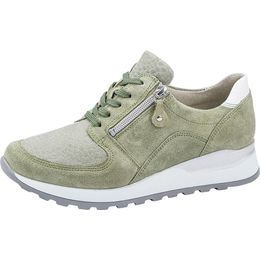waldläufer® Lugina Sneaker "Hiroko-Soft", Leder, Reißverschluss, Wechselsohle, für Damen, grün, 38