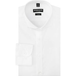Manguun collection Businesshemd, uni, Kent-Kragen, für Herren, weiß, 41
