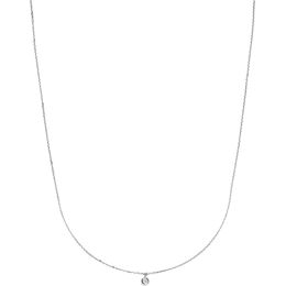 VANDENBERG Damen Halskette mit Anhänger, 585er Gold 1 Diamant, ca. 0,07 Karat, silber, 45 CM