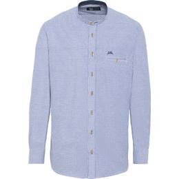 Alpenfeeling Trachtenhemd, Regular-Fit, Stehkragen, für Herren, blau, L