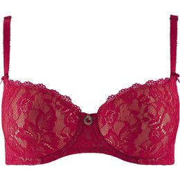 Aubade Rosessence Balconette-BH, Komfortbügel, Spitze, für Damen, rot, 85C