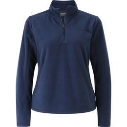 Moorhead Fleeceshirt "Emma", Troyer, Stickerei, für Damen, blau, 44