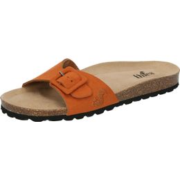 THIES® Pantoletten, Vegan, Tiefenfußbett, für Damen, orange, 38