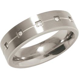 Boccia® Damen Ring, Titan mit 5 Diamanten, zus. ca. 0,025 Karat, silber