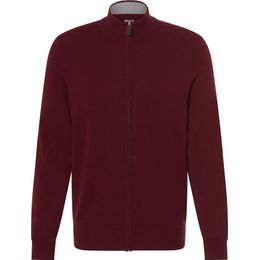 GALERIA Seide-Cashmere Cardigan, Stehkragen, feingerippte Abschlüsse, für Herren, rot, S