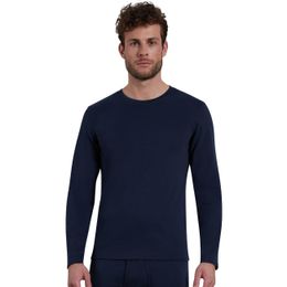 GÖTZBURG Langarmshirt, Rundhals, für Herren, blau, 7