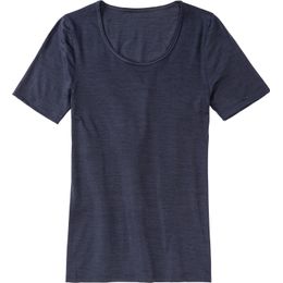 SYLVIA SPEIDEL. Sanja Unterhemd, Rundhals-Ausschnitt, für Damen, blau, 44