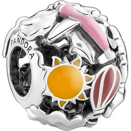 Pandora Bead "Flieg davon Regenbogen Himmel & Reise 791695C01", 925er Silber, silber