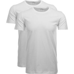 Ragman T-Shirt, 2er-Pack, Rundhalsausschnitt, für Herren, weiß, XL