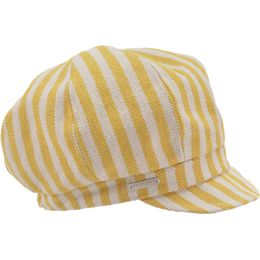 Seeberger Ballonmütze, Baumwolle, Streifen, Emblem, für Damen, gelb, OneSize