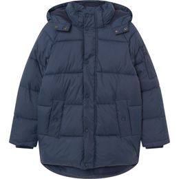 Manguun Steppjacke, Kapuze, Reißverschluss, für Kinder, blau, 146/152