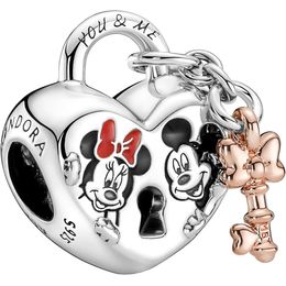 Pandora Damen Bead "Mickey Mouse & Minnie 780109C01", 925er Silber, silber