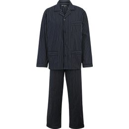 DUNMORE Schlafanzug, Reverskragen, Streifen, für Männer, grau, 50
