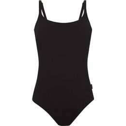 Rosa Faia Badeanzug, schmale Träger, Rundhals, für Damen, schwarz, 40D