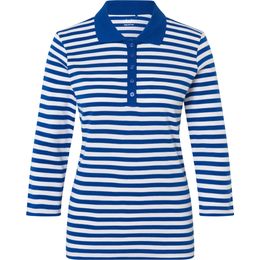 Adagio Tilda Poloshirt, 3/4-Arm, Pima-Baumwolle, für Damen, blau, 38