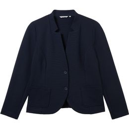 Tom Tailor plus Blazer, Reverskragen, uni, für Damen, blau, 48