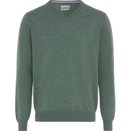 GALERIA essentials Pullover, Modern Fit, V-Ausschnitt, für Herren, grün, M