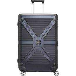 Globetrotter 4-Doppelrollen-Trolley, Hartschale, TSA-Schloss, uni, blau