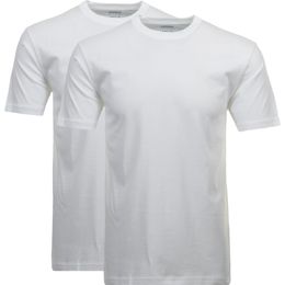 Ragman T-Shirt, 2er-Pack, Basic, für Herren, weiß, XXL