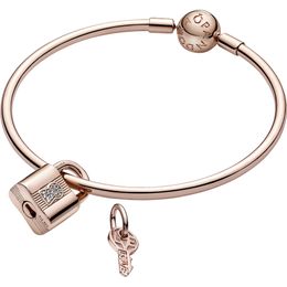 Charm "Pandora Moments Vorhängeschloss & Schlüssel "780088C01", roségold