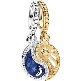 Pandora Charm "Sonne & Mond 762678C01", 925er Silber, bicolor, 99