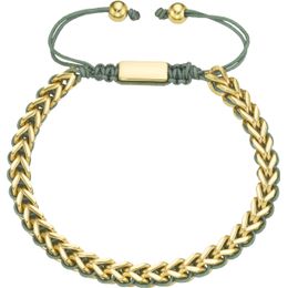 Manguun Herren Armband, Edelstahl/Textil, gold, 99