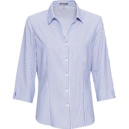 Erfo Bluse, Hemdblusenkragen, 3/4-Arm, für Damen, blau, 42