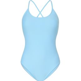 Manguun Badeanzug, schmale Träger, für Damen, blau, 40B