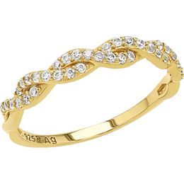 Amor Damen Ring, 925er Silber, gold, 60