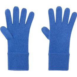 GALERIA Cashmere Handschuhe, breites Rippbündchen, für Damen, blau, 99