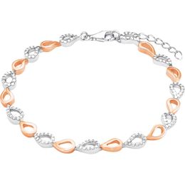 Amor Damen Armband, 925er Silber, roségold, 21