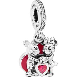 Pandora Charm-Anhänger Minnie & Mickey with Love "797769CZR", 925er Silber, silber