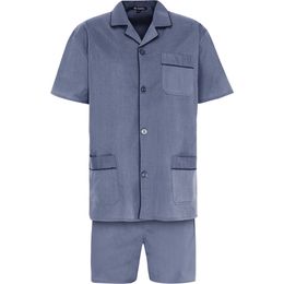 DUNMORE Schlafanzug, Comfort Fit, Knopfleiste, für Herren, grau, 56