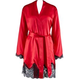 Aubade Mon Amour Nachthemd Kimono, Spitze, für Damen, rot, M