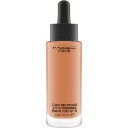 MAC M·A·C Studio Waterweight Spf 30 Foundation, Gesichts Make-up, foundation, Fluid, braun (NW43), natürlich/langanhaltend, Deckkraft: Leicht bis Mittel,