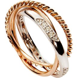 VANDENBERG Damen Ring, 375er Gelb-/Weißgold mit 12 Diamanten, zus. ca. 0,15 Karat, gold, 50